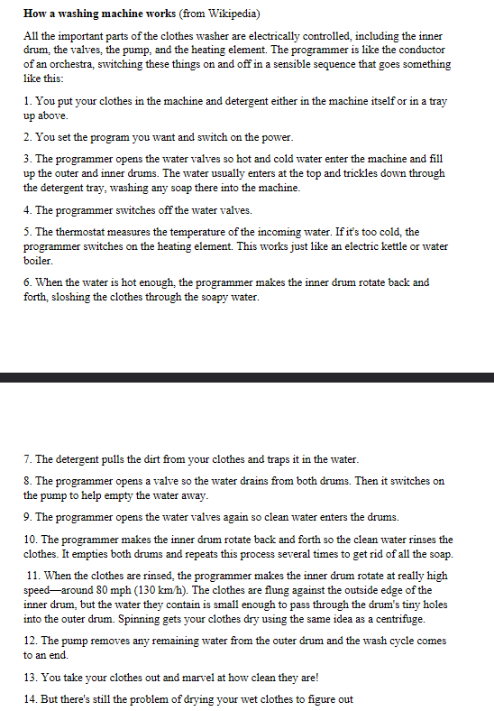 Solved 3. Consider a controller for a washing machine as an | Chegg.com