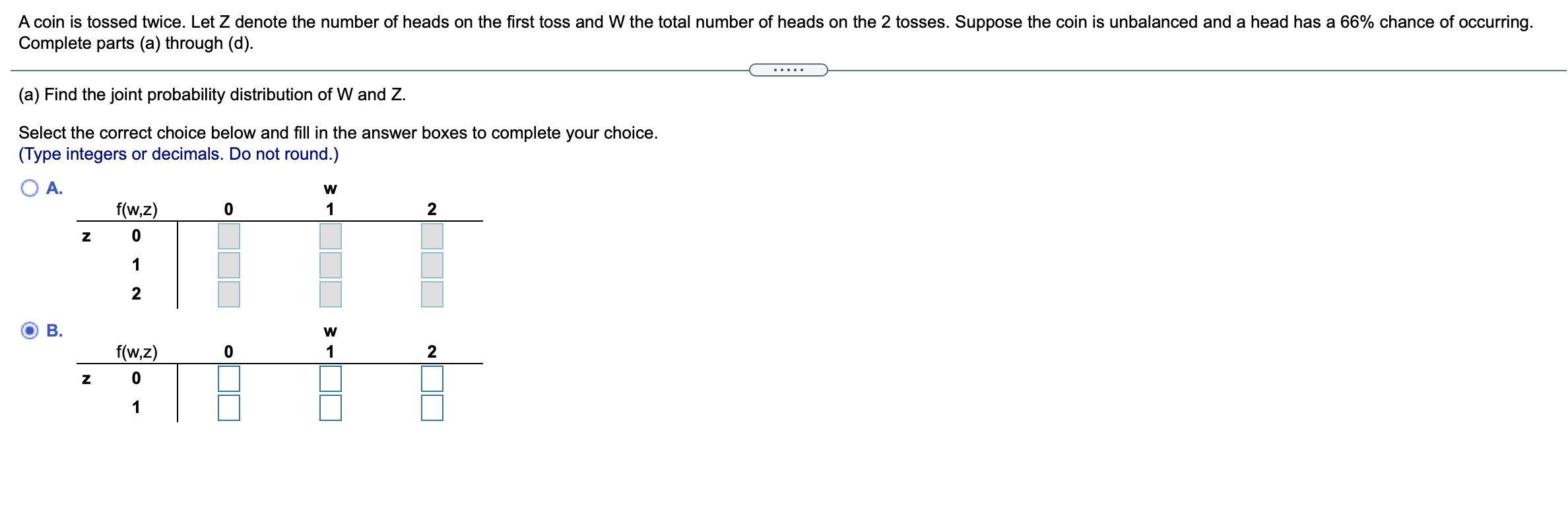 Solved A coin is tossed twice. Let Z denote the number of | Chegg.com
