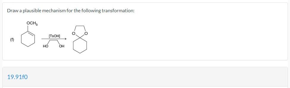 Solved Draw a plausible mechanism for the following | Chegg.com
