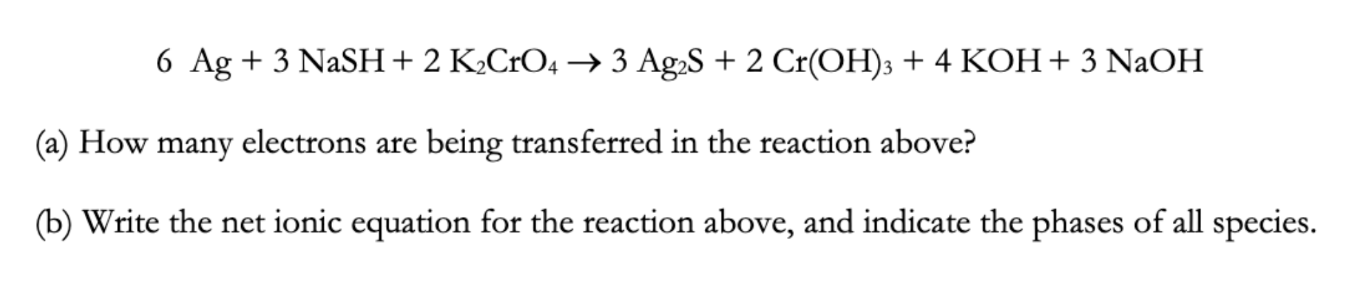Solved The following reaction occurs in a basic solution | Chegg.com