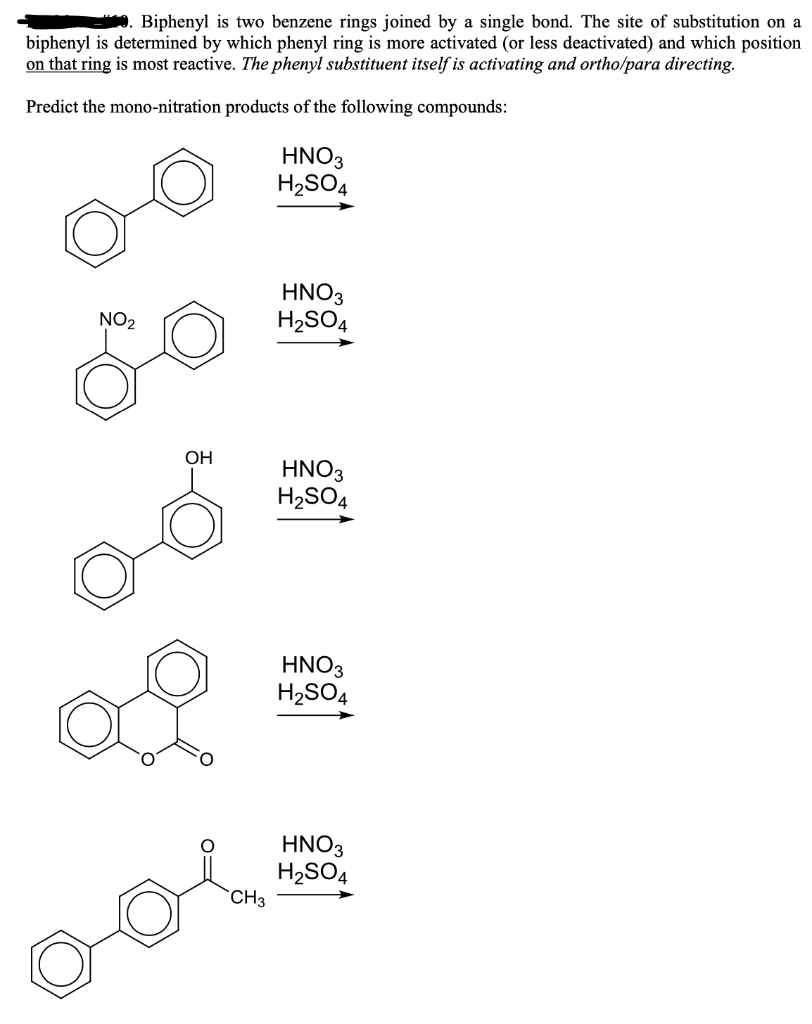 Solved Biphenyl is two benzene rings joined by a single | Chegg.com