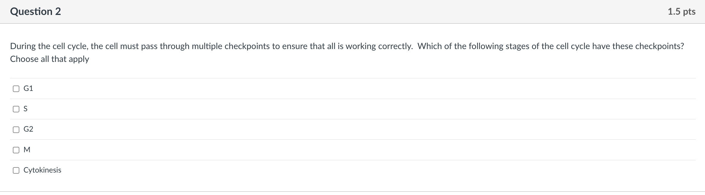 Solved During the cell cycle, the cell must pass through | Chegg.com