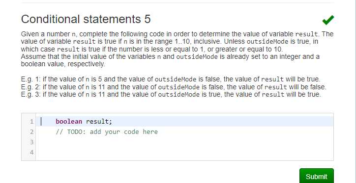 Solved Conditional statements 5 Given a number n, complete | Chegg.com