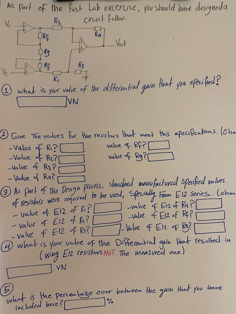 As part of the first Lab excercise, youshould have | Chegg.com