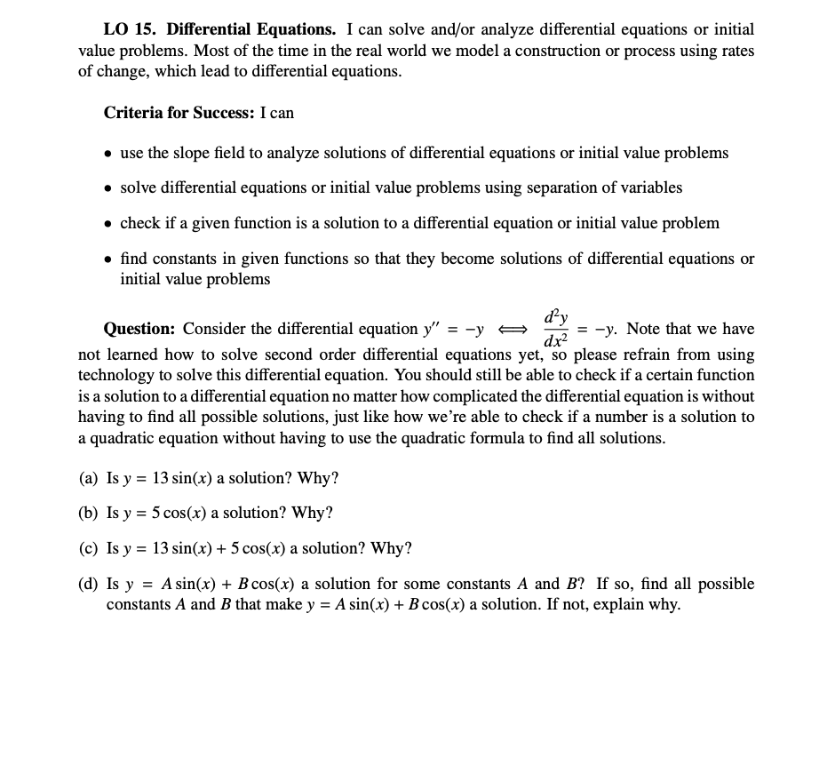 Solved LO 14. Improper Integrals. I can recognize and use | Chegg.com Solved LO 14. Improper Integrals. I can recognize and use | Chegg.com