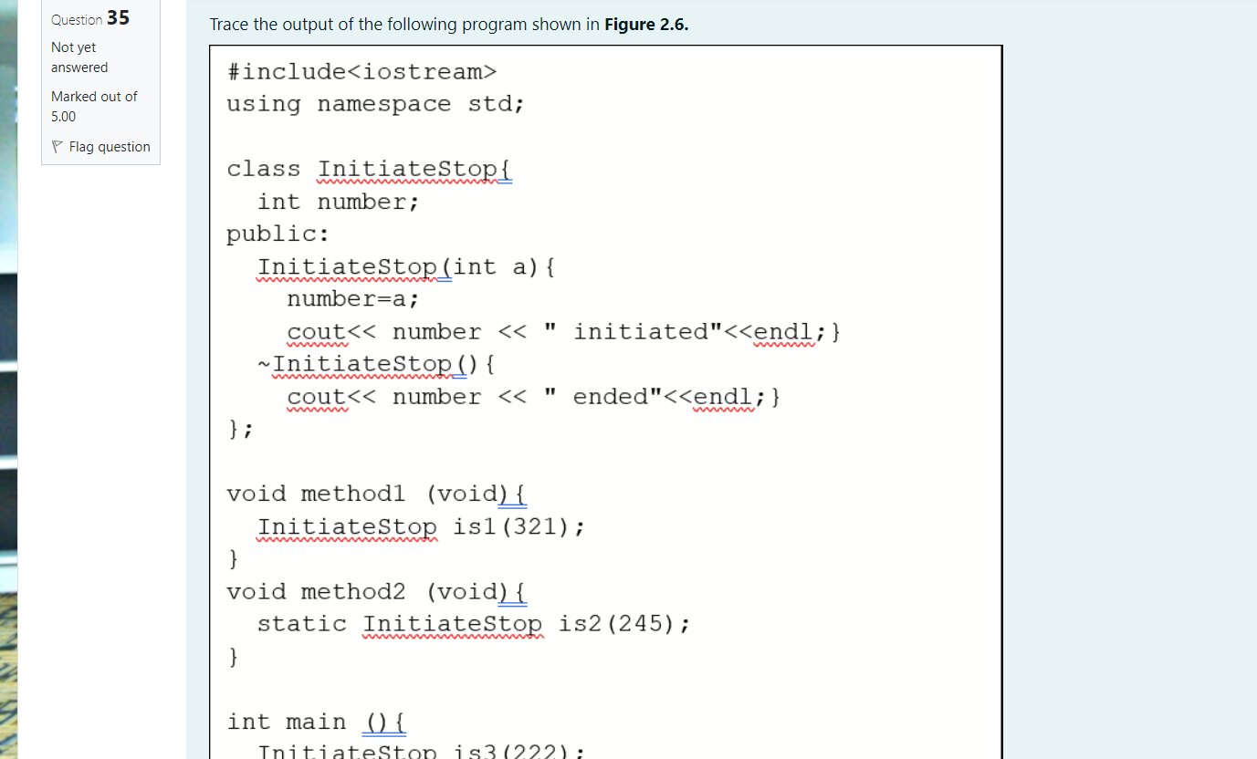 Solved Question 35 Trace the output of the following program | Chegg.com
