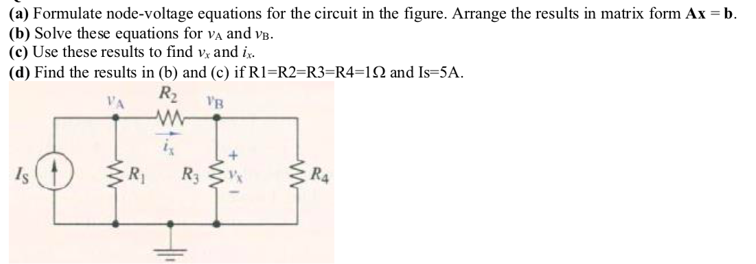 Solved (a) Formulate node-voltage equations for the circuit | Chegg.com