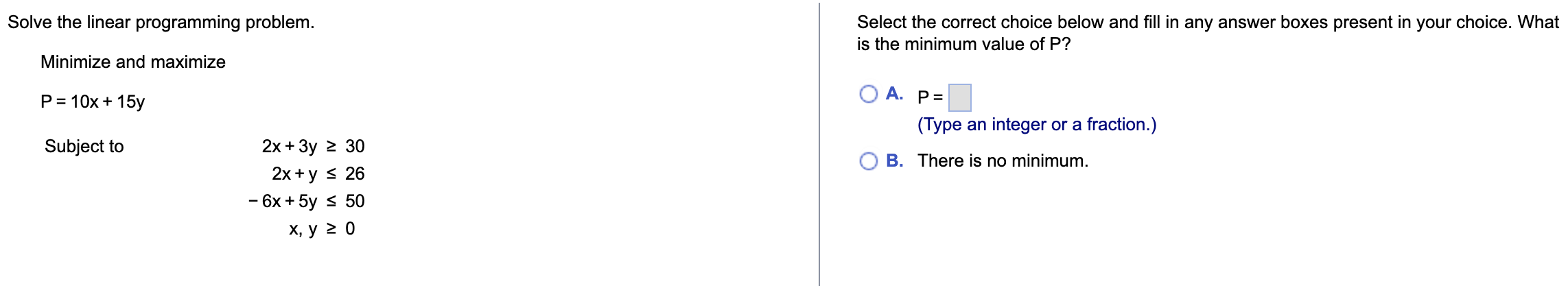 Solved Solve the linear programming problem. Minimize and | Chegg.com