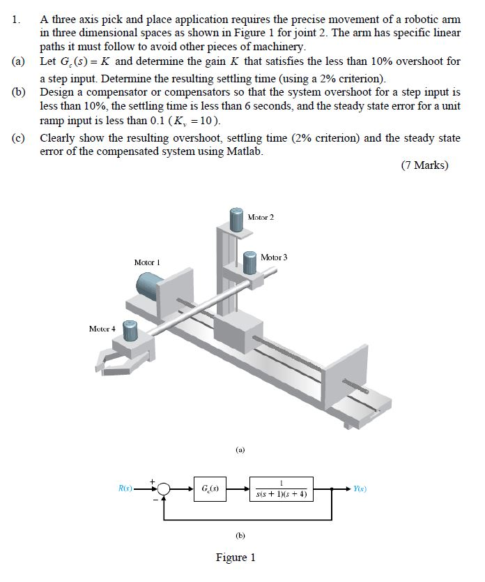 Solved 1. (a) (6) A three axis pick and place application | Chegg.com