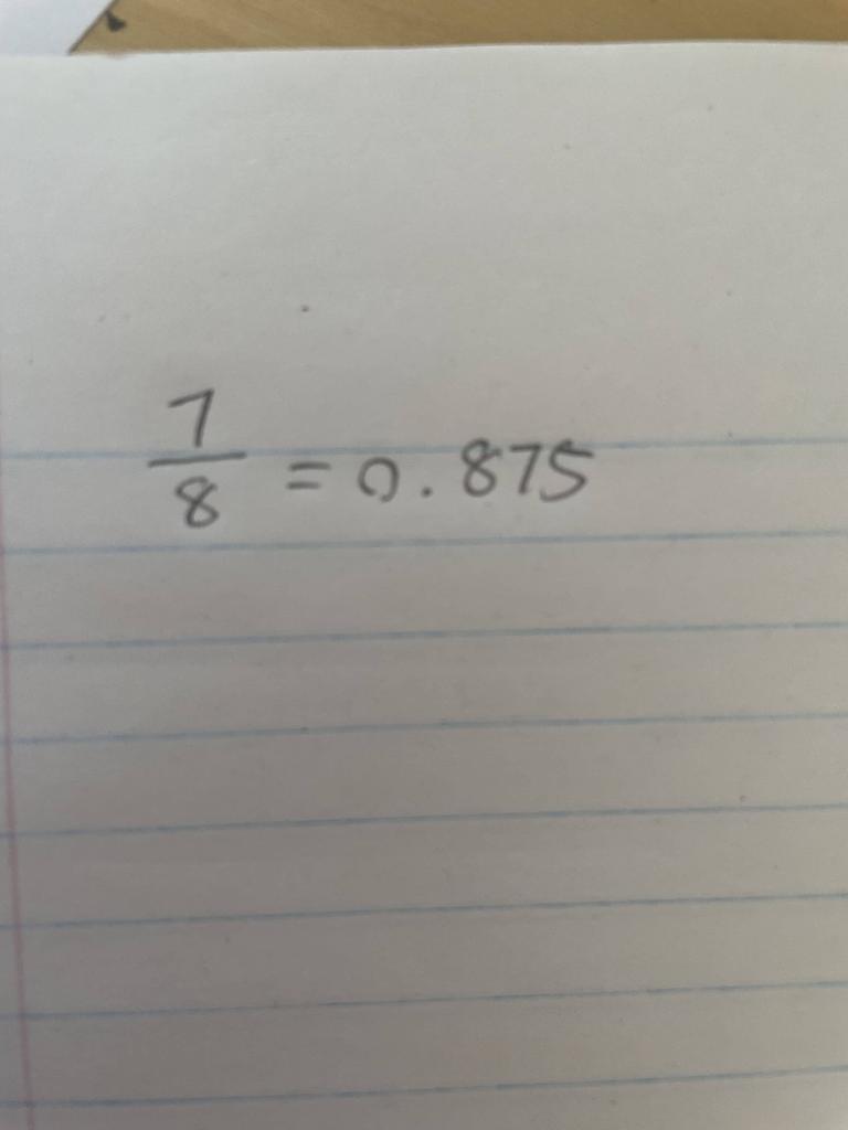 87=0.875 | Chegg.com