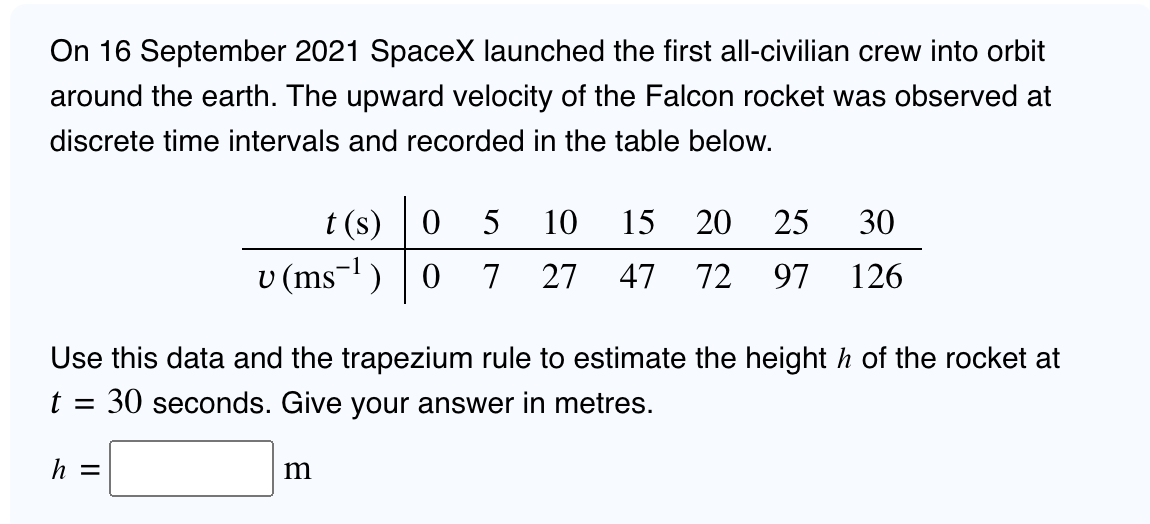 Solved On 16 September 2021 SpaceX launched the first | Chegg.com