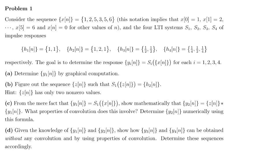 Solved Problem 1 Consider the sequence {x[n]} = {1, 2, 5, | Chegg.com