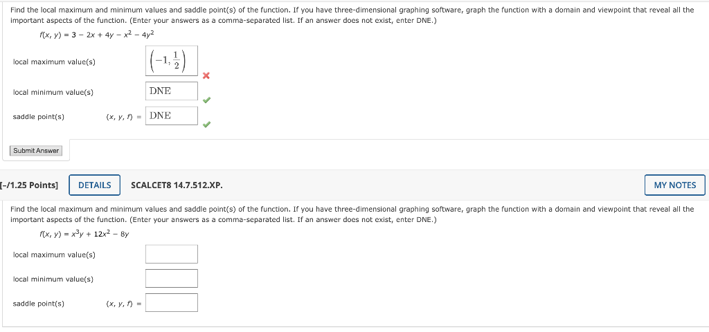 Solved important aspects of the function. (Enter your | Chegg.com