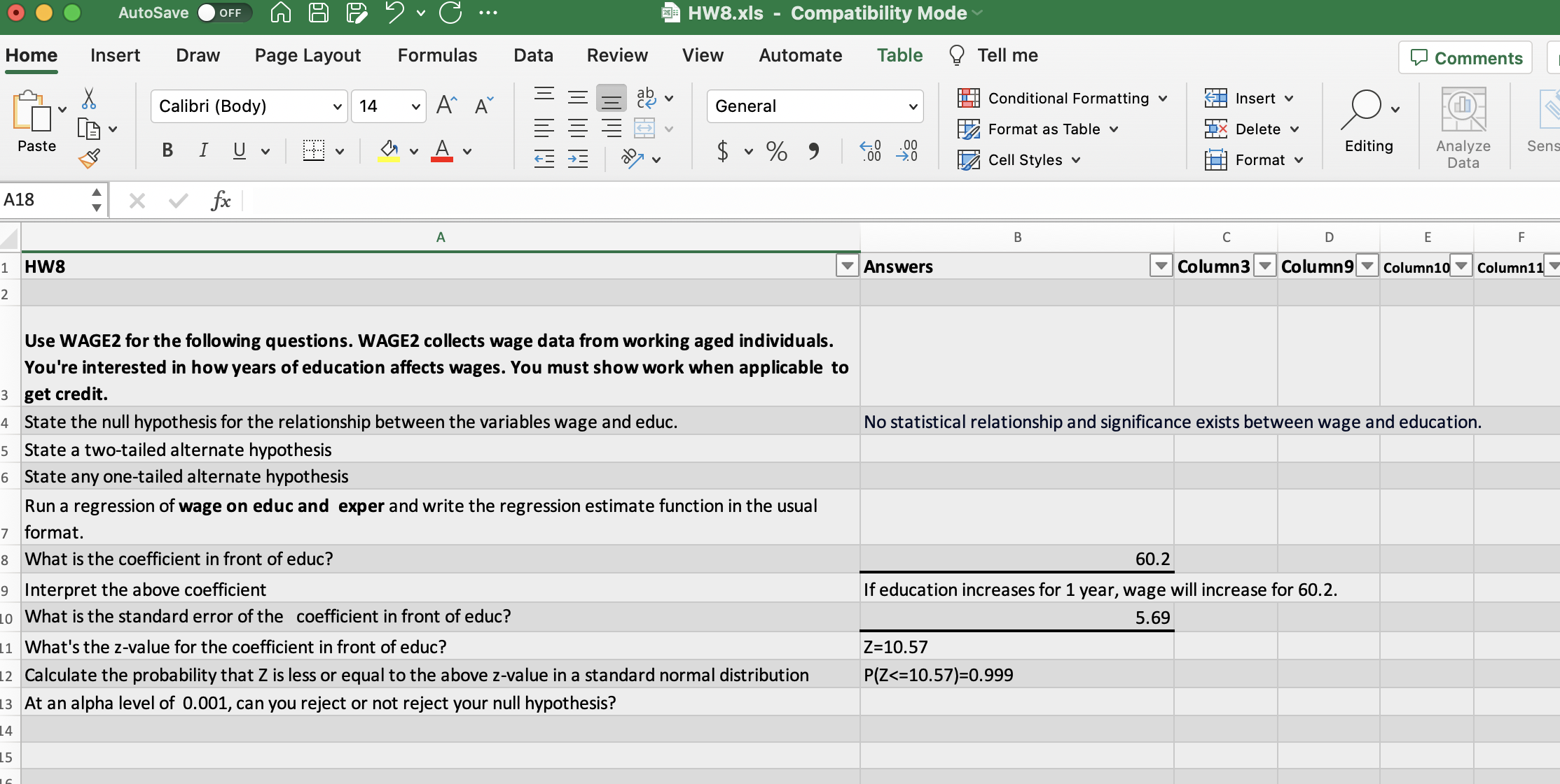 Home Insert Draw Page Layout Formulas Data Review | Chegg.com