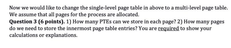 Solved Part III: Page Tables (24 points) Assume you have a | Chegg.com