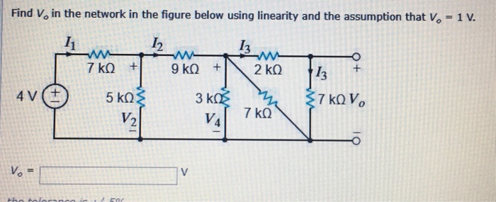 Solved Find V) in the network in the figure below using | Chegg.com