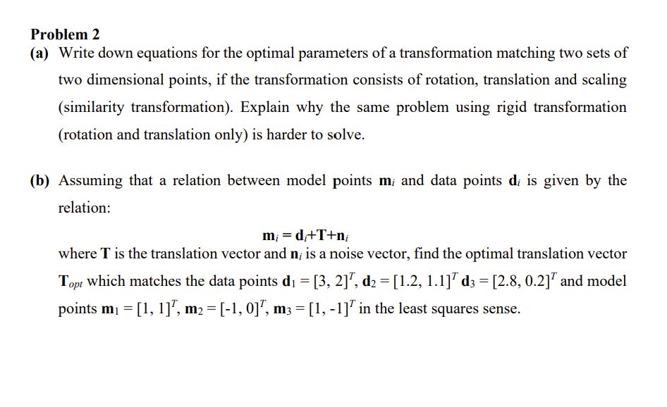 Solved Problem 2 (a) Write down equations for the optimal | Chegg.com