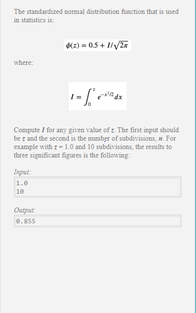 Solved The standardized normal distribution function that is | Chegg.com