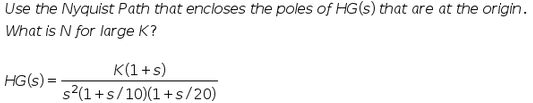 Solved Use the Nyquist Path that encloses the poles of HG(s) | Chegg.com
