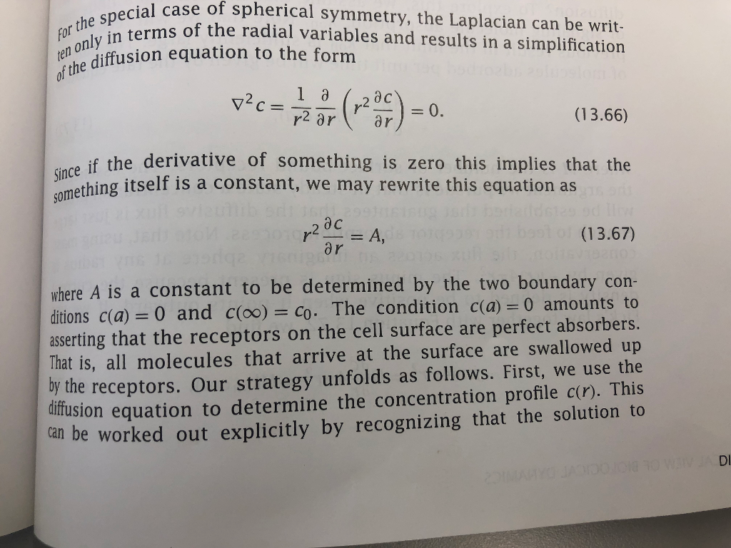 Deriving the diffusion equation in spherical | Chegg.com