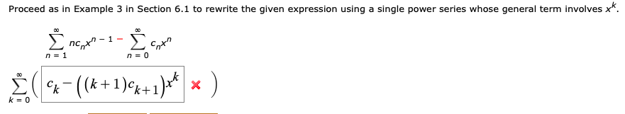 Solved Proceed as in Example 3 in Section 6.1 to rewrite the | Chegg.com