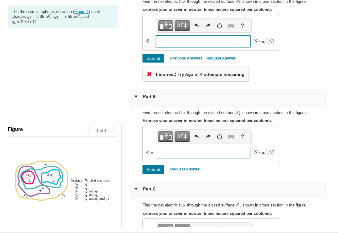 Solved The three small spheres shown in (Figure 1) | Chegg.com