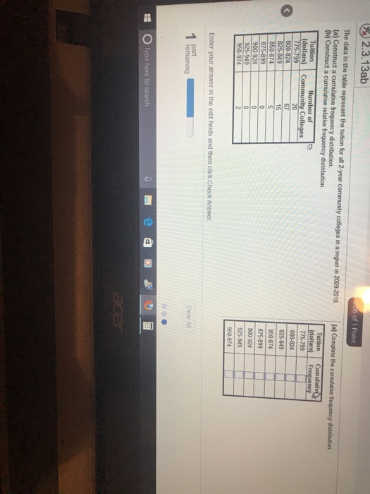 Solved The data in the table represent the tuition for all | Chegg.com