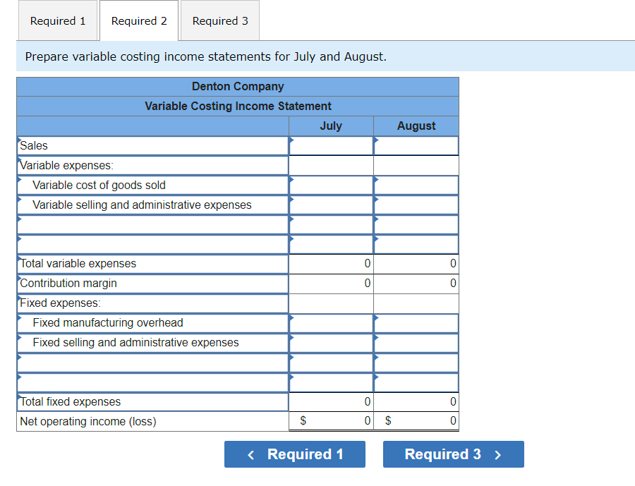 Solved Problem 6-22 (Algo) Variable Costing Income | Chegg.com