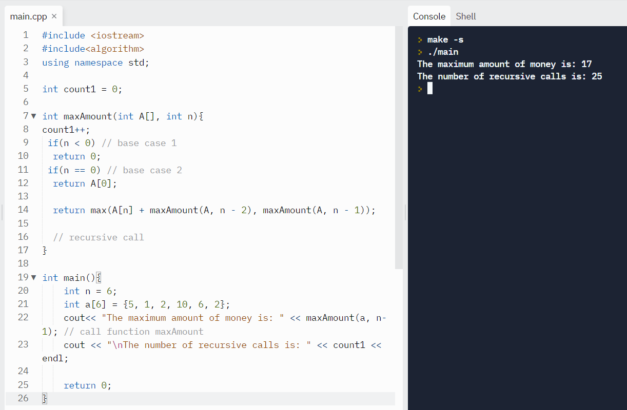 Solved main.cpp Console Shell 1 2 3 #include #include using | Chegg.com