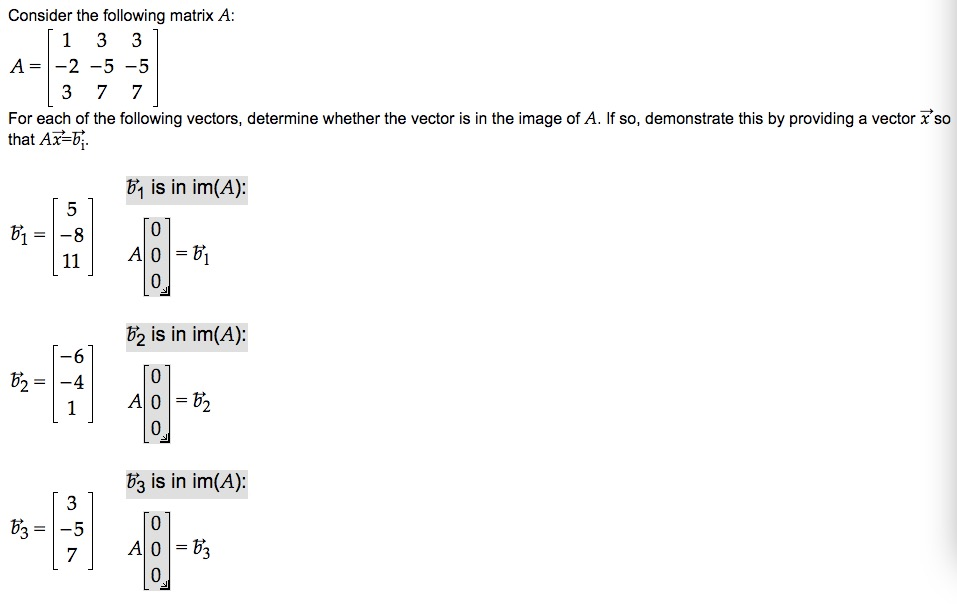 Solved Consider the following matrix A: [1 3 3 A= -2 -5 -5 3 | Chegg.com