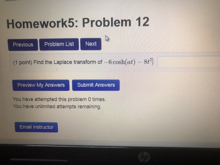 Solved Homework5 Problem 12 Previous Problem Listnext 1
