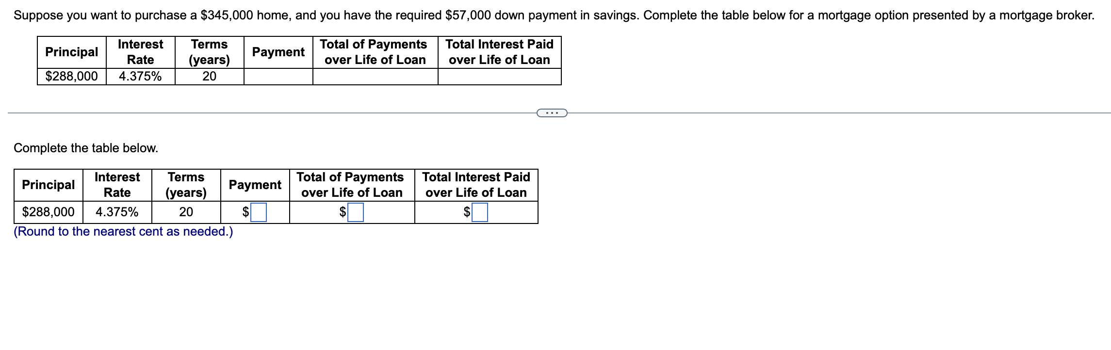 Complete the table below. Complete the table below. | Chegg.com