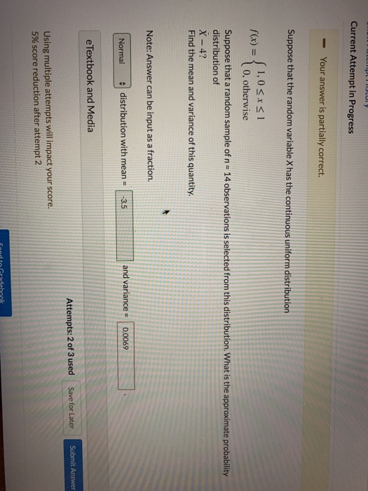 Solved Current Attempt in Progress Your answer is partially | Chegg.com