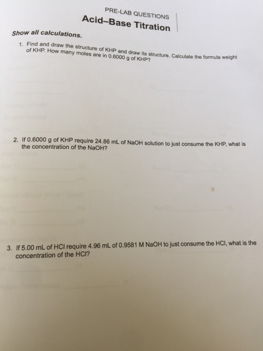 Solved Find and draw the structure of KHP and draw its | Chegg.com