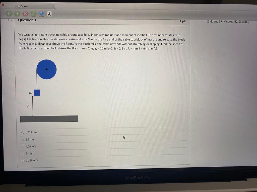 Solved Question 1 We wrap a light, nonstretching cable | Chegg.com