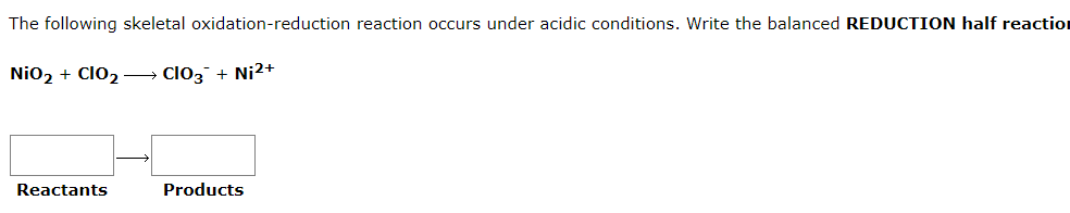 Solved The following skeletal oxidation-reduction reaction | Chegg.com