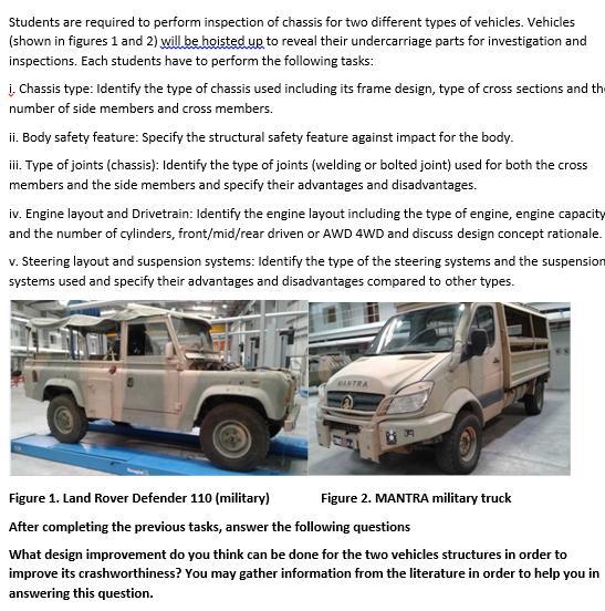 Solved Students are required to perform inspection of | Chegg.com