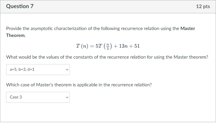 Solved Provide the asymptotic characterization of the | Chegg.com
