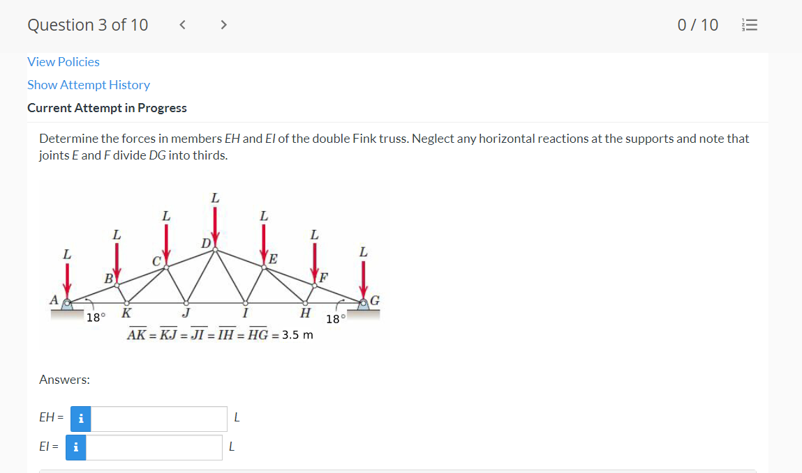 Solved Question 3 of 10 0/10 I!! View Policies Show | Chegg.com