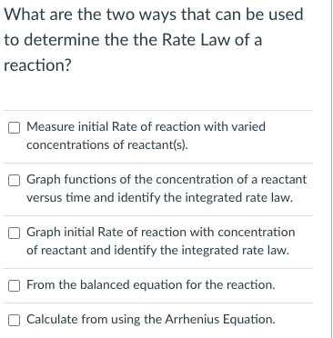 Solved What are the two ways that can be used to determine | Chegg.com