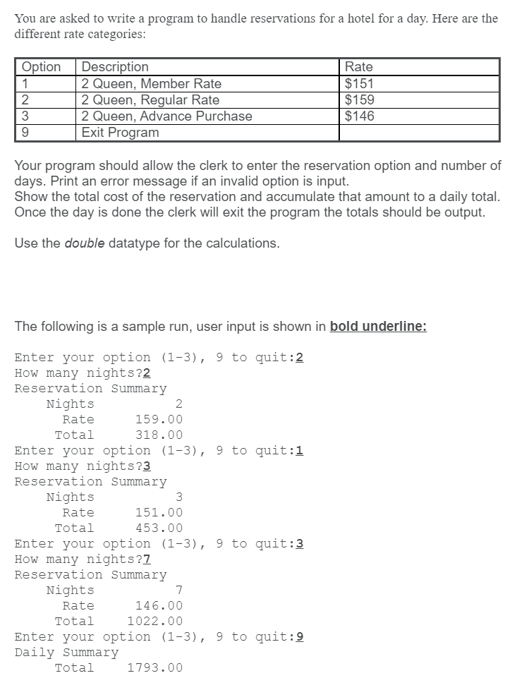 Solved You are asked to write a program to handle | Chegg.com