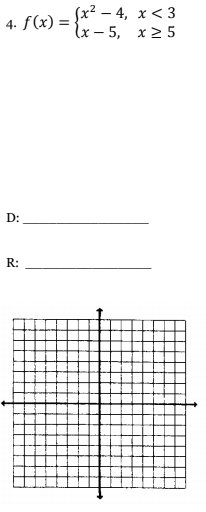 Solved Graph the following. Then state the domain and range. | Chegg.com