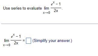 Solved Use series to evaluate | Chegg.com