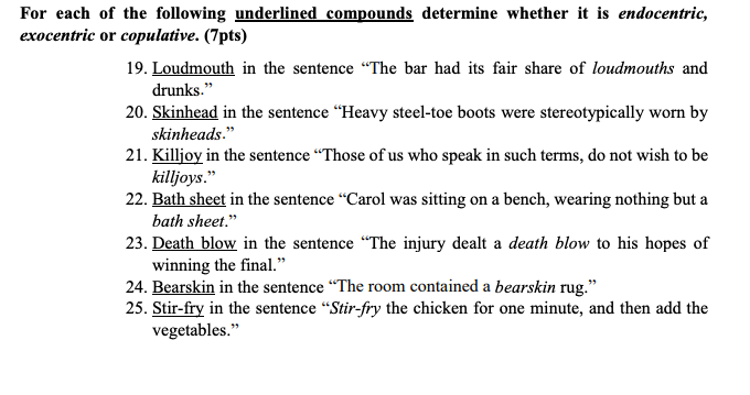 Solved For each of the following underlined compounds | Chegg.com