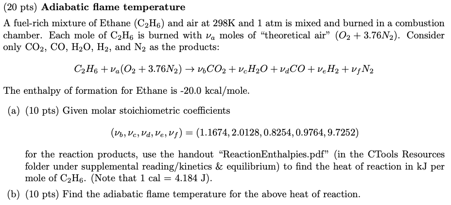 combustion ethane