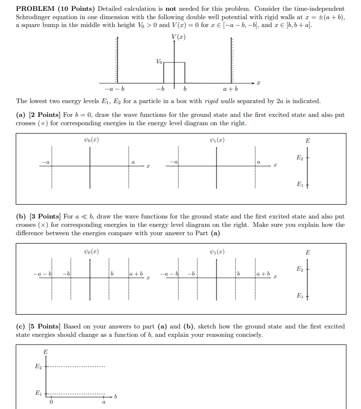 Solved PROBLEM (10 Points) Detailed calculation is not | Chegg.com