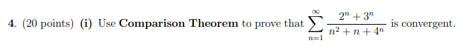 Solved 4. (20 points) (i) Use Comparison Theorem to prove | Chegg.com