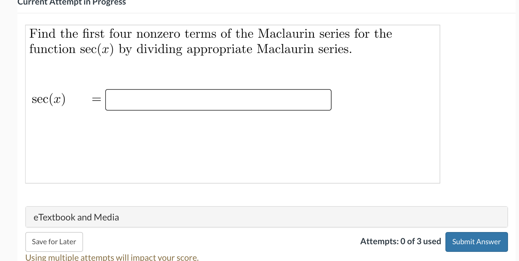 Solved Find the first four nonzero terms of the Maclaurin | Chegg.com