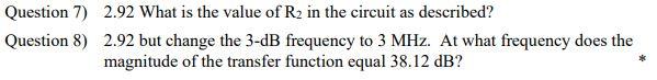 Solved D 2.92 Figure P2.92 shows a first-order high-pass | Chegg.com