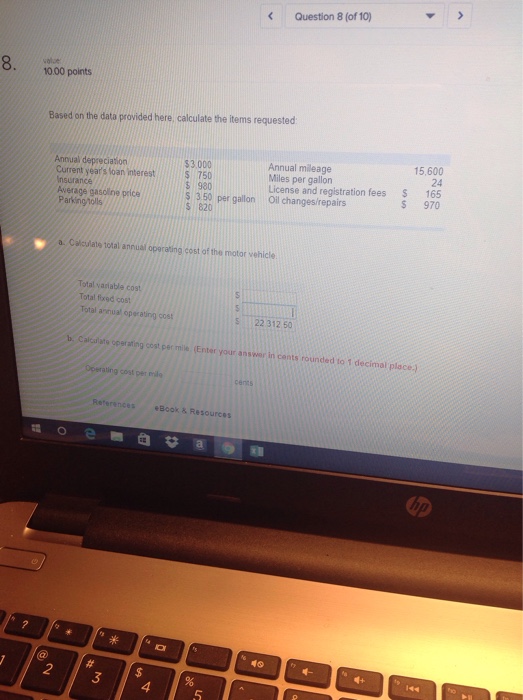 Solved Based on the data provided here, calculate the items | Chegg.com